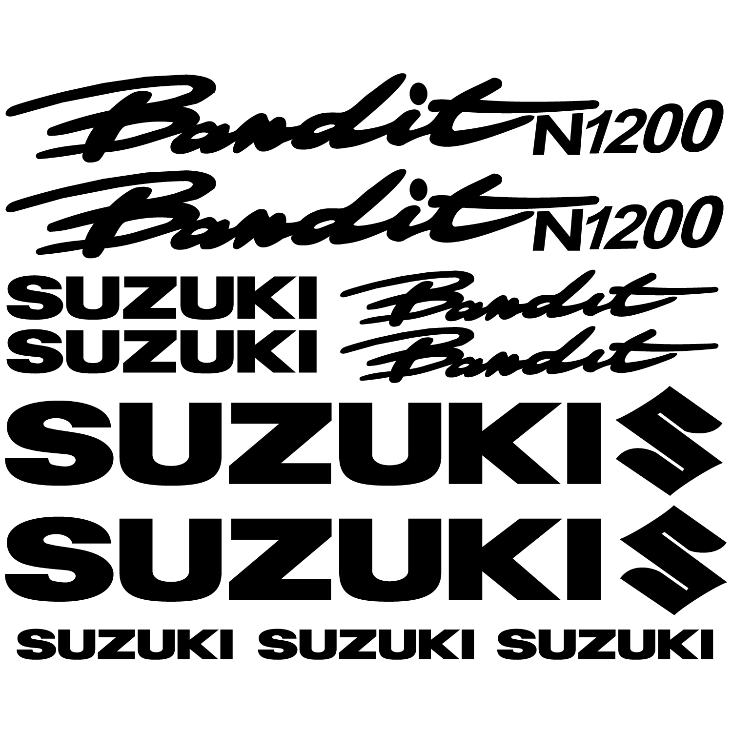 Wandtattoos folies : Suzuki N1200 bandit Aufkleber-Set